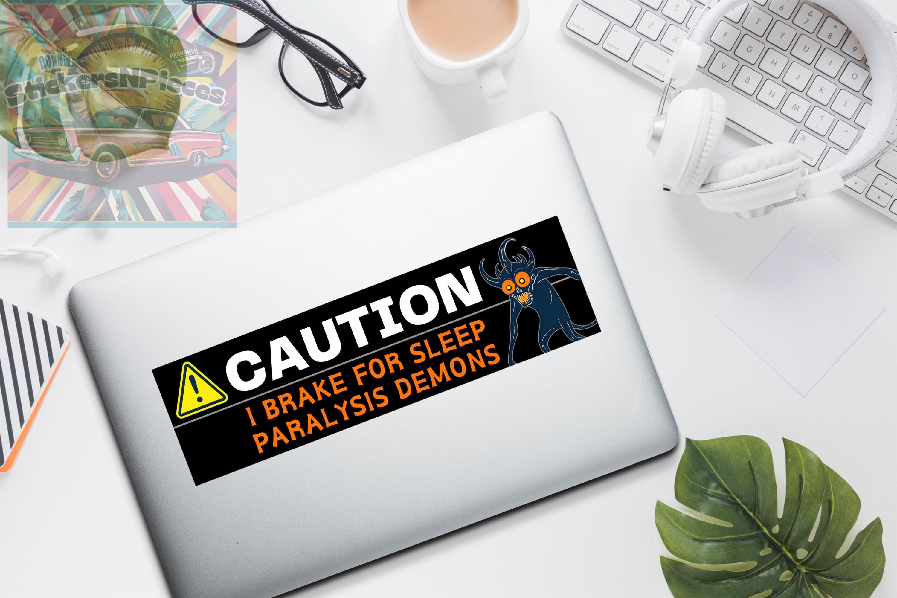 Sleep Paralysis Demon Bumper Sticker – Creepy Car Decal, Horror Humor ...