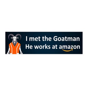Funny Goatman Bumper Sticker: Cryptid Car Decal - Etsy
