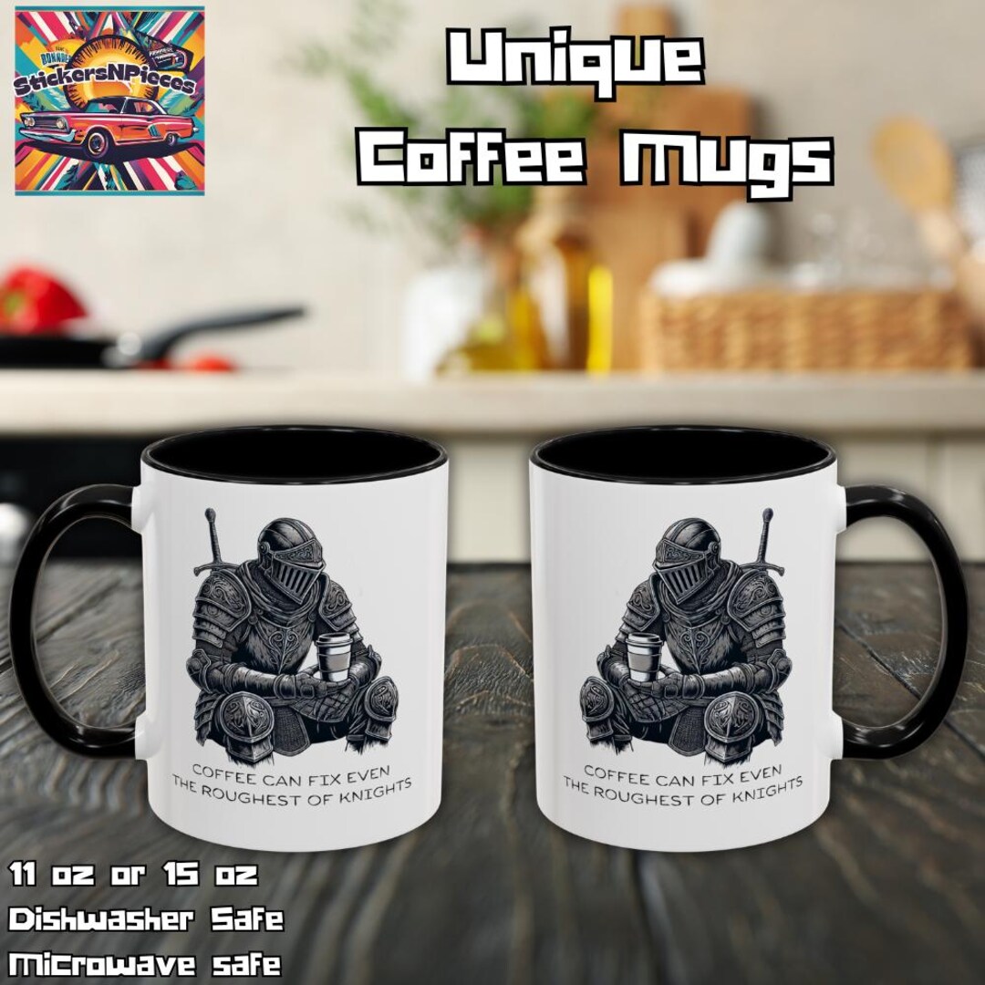 Knight Pun Coffee Mug, Knight Lover Gift, Knight Coffee Cup, Medieval ...