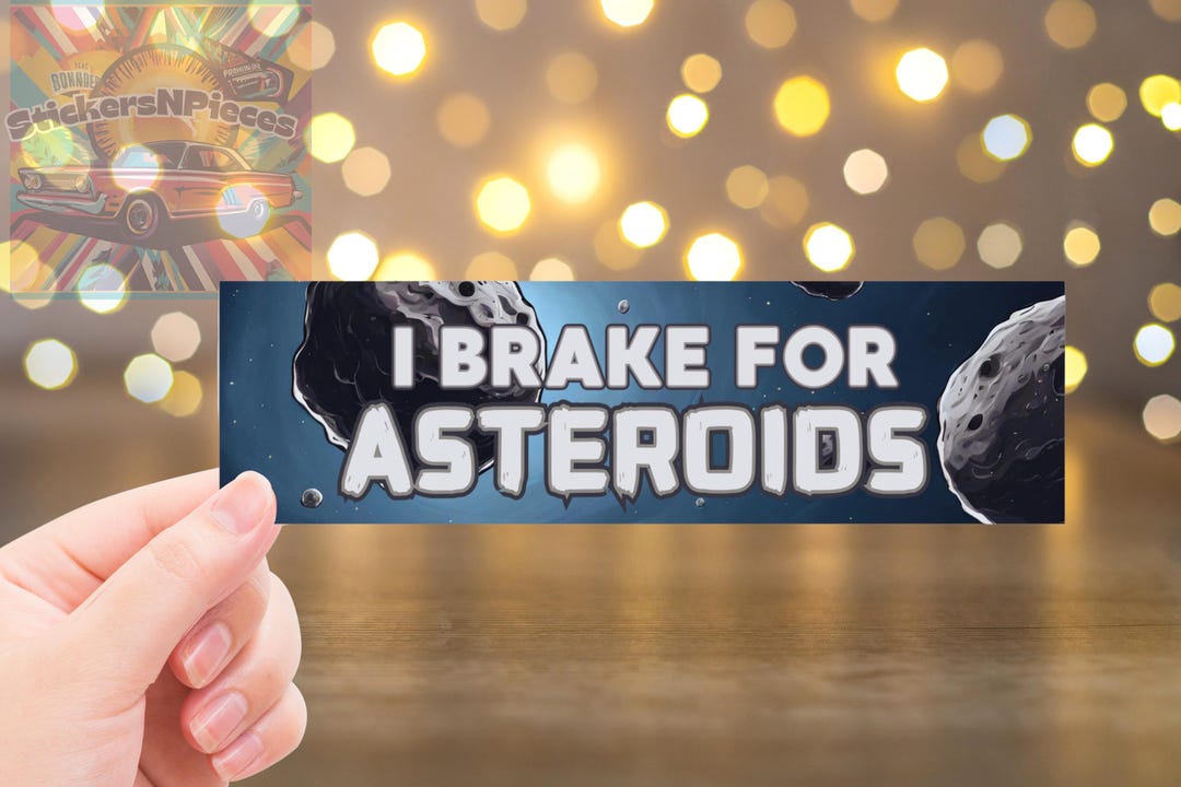 Asteroid Bumper Sticker – Celestial Car Decal, Space Lover Gift ...