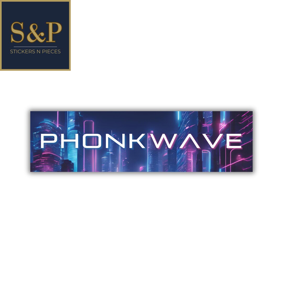 Retro Phonk Wave Bumper Sticker: Vaporwave Car Decal - Etsy