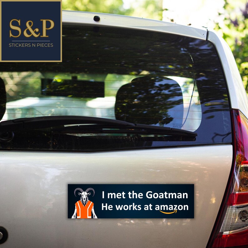 Funny Goatman Bumper Sticker: Cryptid Car Decal - Etsy