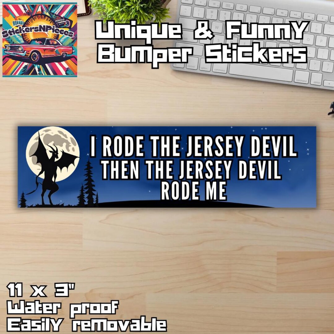 Jersey Devil Bumper Sticker I Rode the Jersey Devil Car Sticker ...