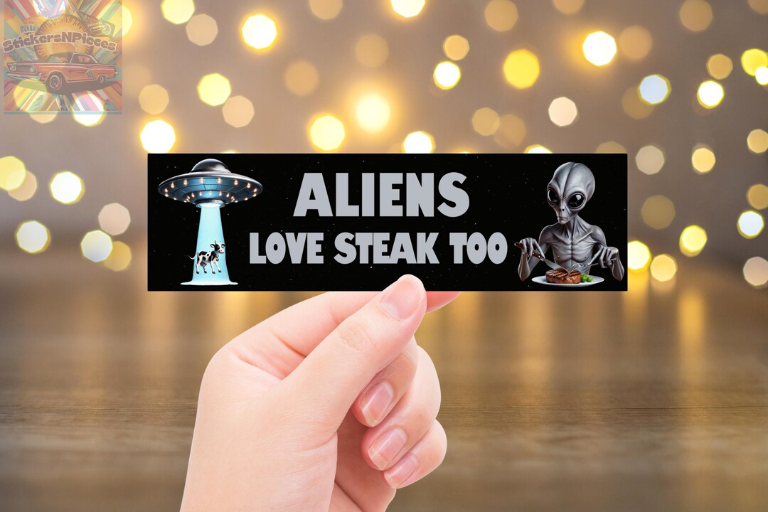 Funny Alien Bumper Sticker: Sci-fi Humor Car Decal - Etsy