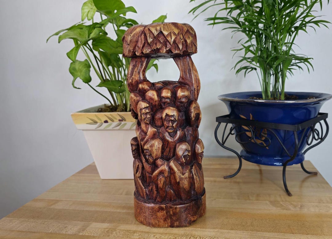 Vintage Makonde Tree of Life Wood Carving | African Tribal Art ...