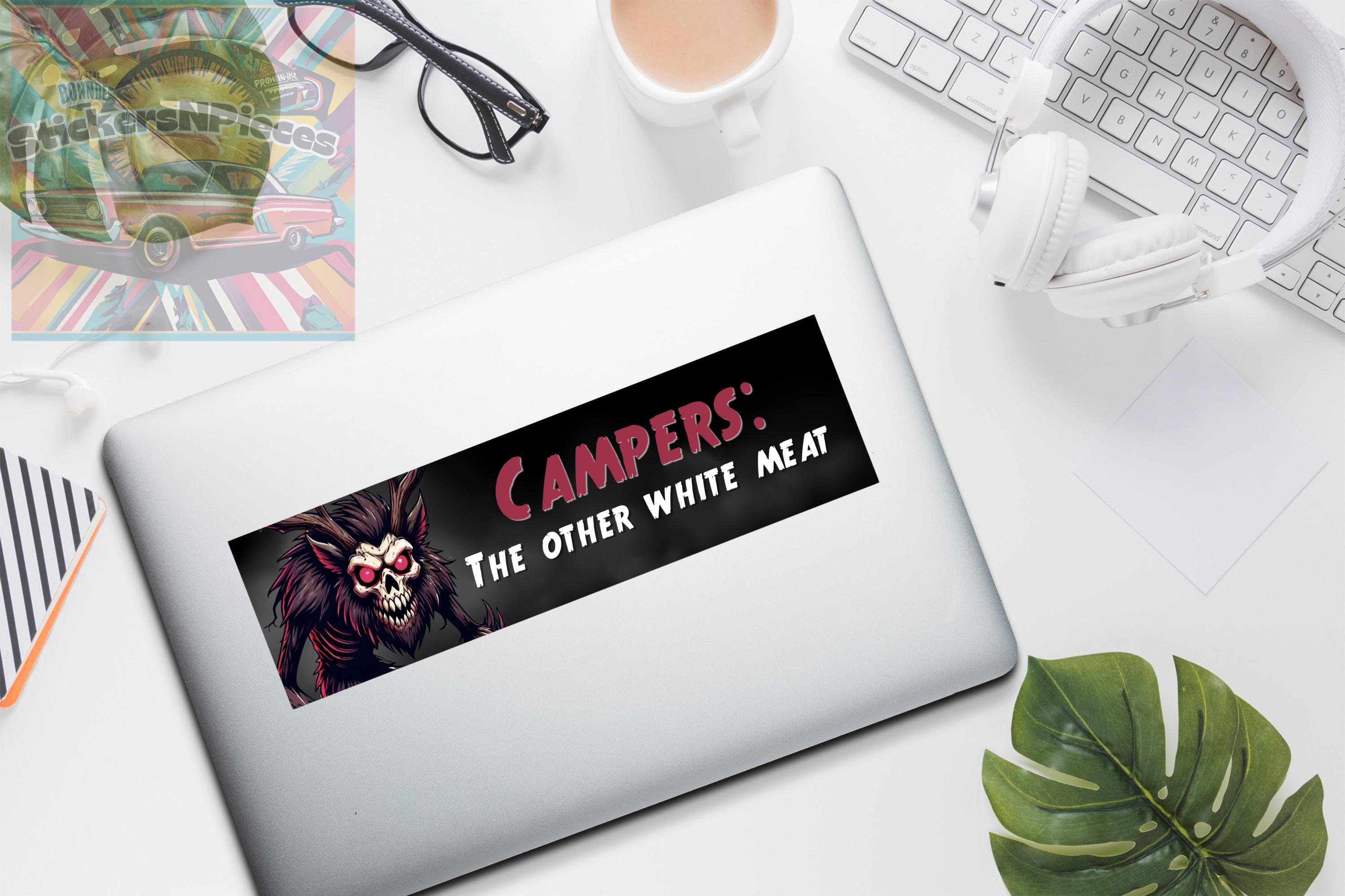 Wendigo Cryptid Bumper Sticker – Funny Horror Car Decal, Urban Legend ...