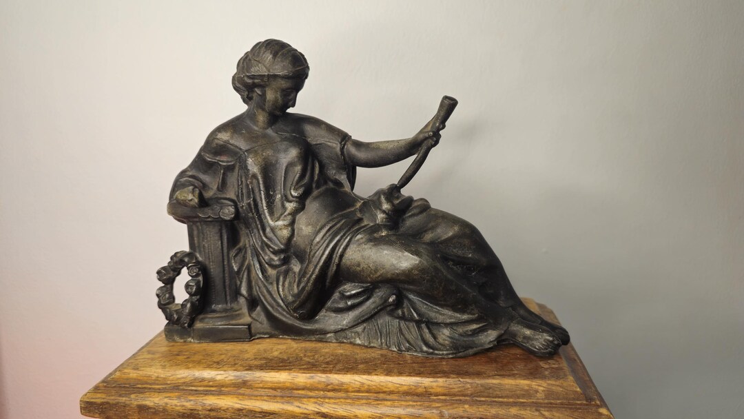 Antique Greek Goddess Daphne Clock Topper Statue | Mythological Art ...