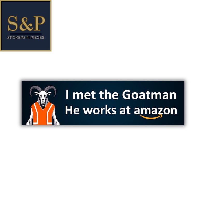 Funny Goatman Bumper Sticker: Cryptid Car Decal - Etsy