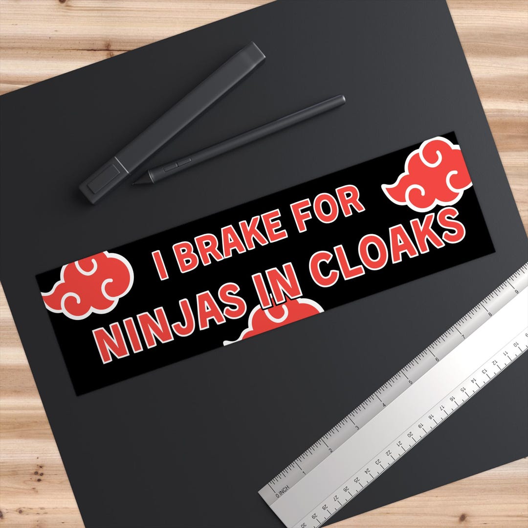 Anime Ninja Bumper Stickers, Red Clouds Anime Villains Car Decal, I ...