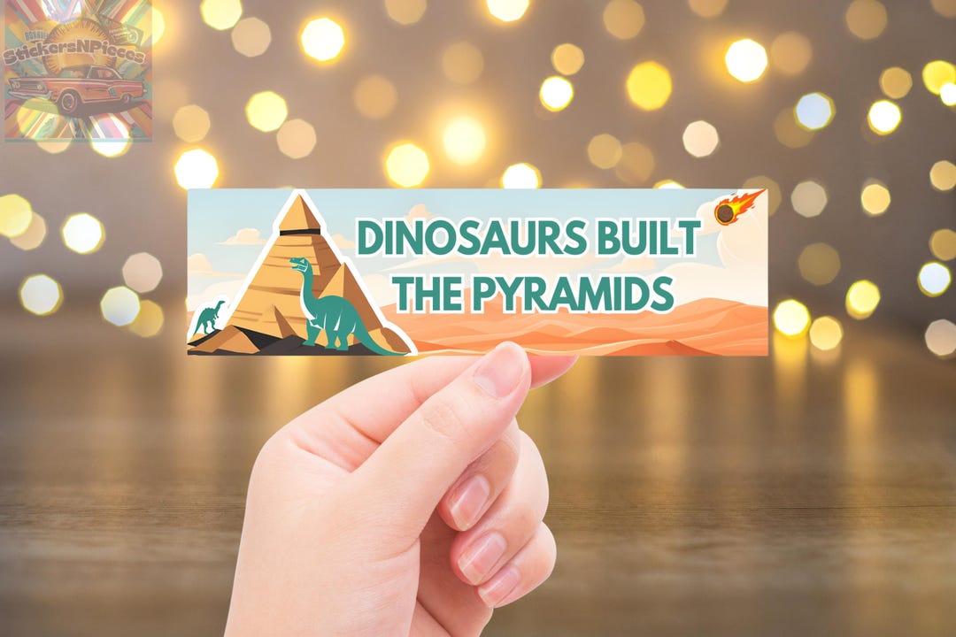 Funny Dinosaur Bumper Sticker - Evolution Parody Car Decal - Humorous T ...