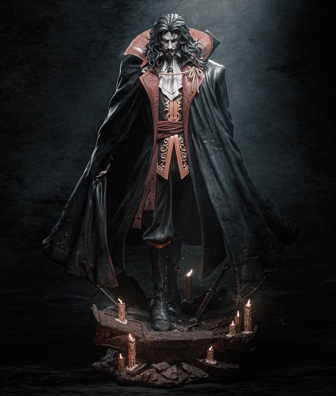 Dracula Highly Detailed 3D Printed MSLA Resin Sculpture Kit Unpainted ...
