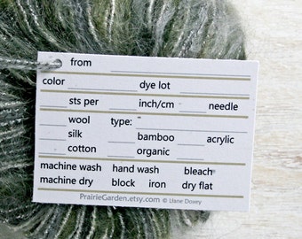 Pdf Yarn Tags in Light and Bright Tones Print at Home | Etsy