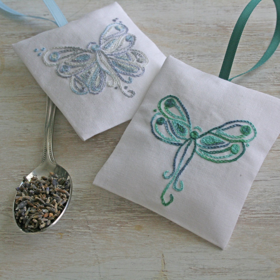 DIY Pdf Crewel Embroidery Pattern Angels Butterfly and Dragonfly ...