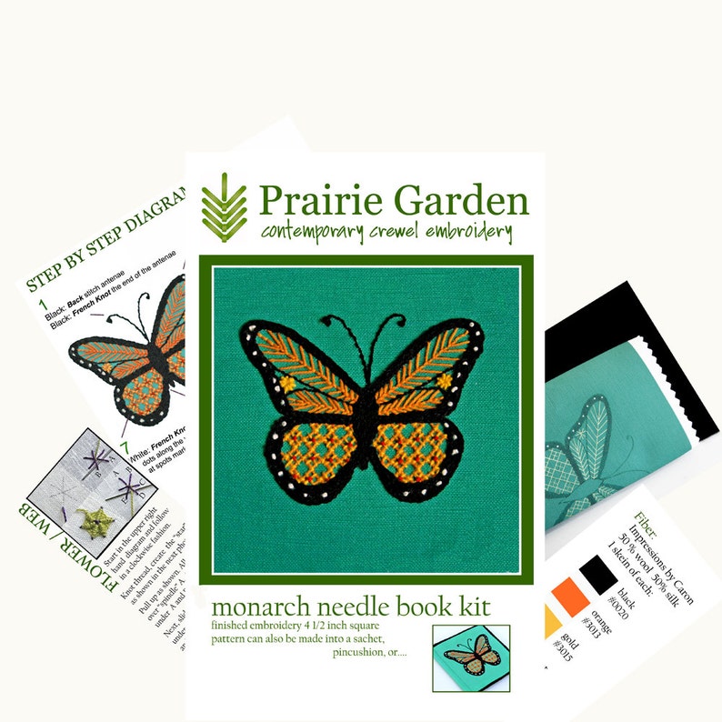 30% off Sale DIY Needle Book Monarch Butterfly on blue | Etsy