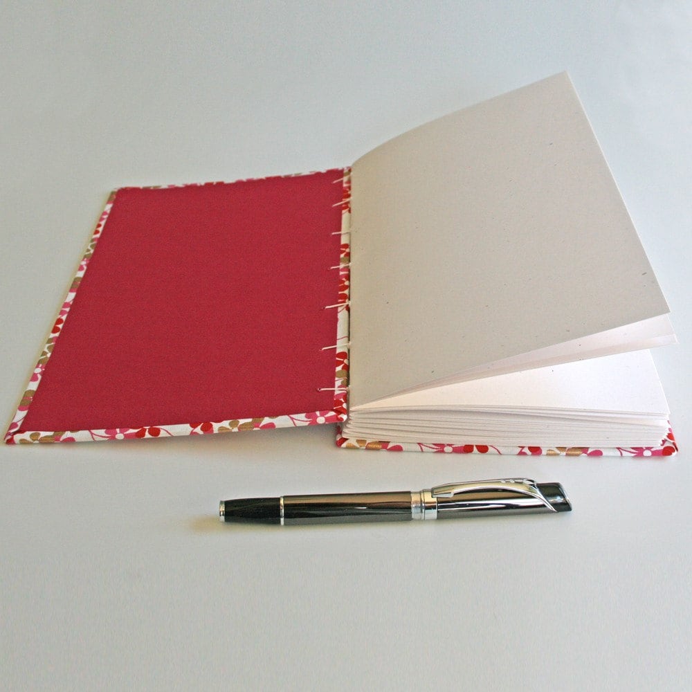 Pink Flowers Handmade Book Available to Ship Now - Etsy