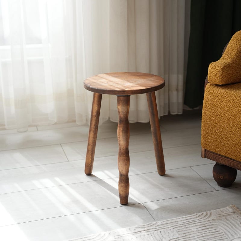 Carved Wood Stool - Etsy