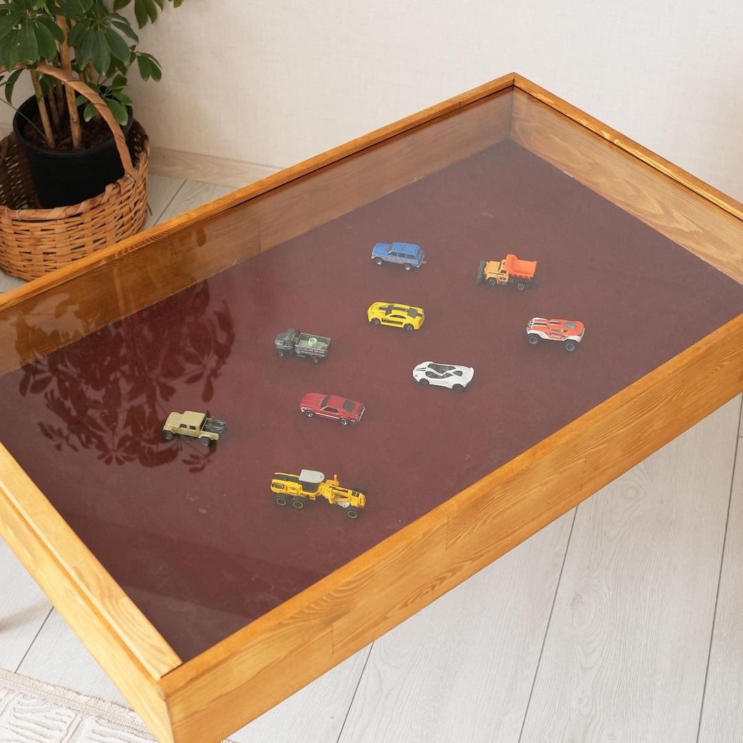 Toy Car Storage and Display Table, Matchbox Car Collector Table, 1:64 ...