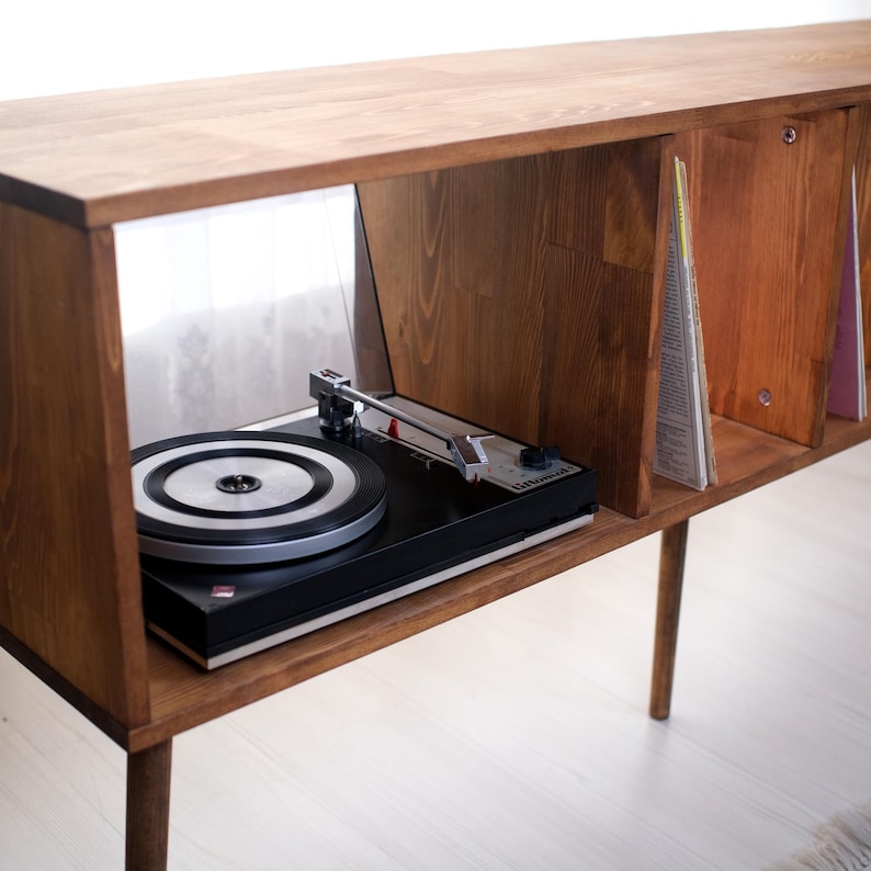 Large Record Player Stand, Turntable Station With Storage - Etsy Australia