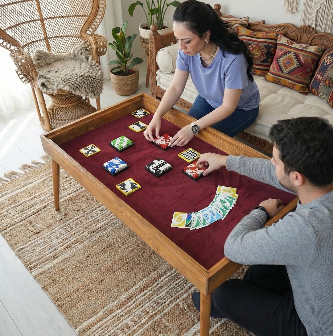 Solid Wood Puzzle and Board Game Table, Modern Gaming Table - Etsy
