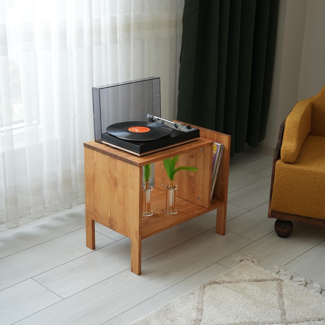 Record Player Cabinet With Vinyl Storage, Record Player Unit Stand ...