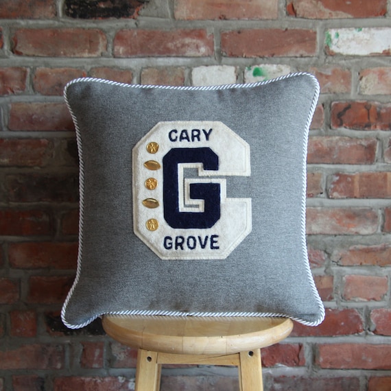Custom Vintage Varsity Letter Memory Pillow Made With YOUR - Etsy