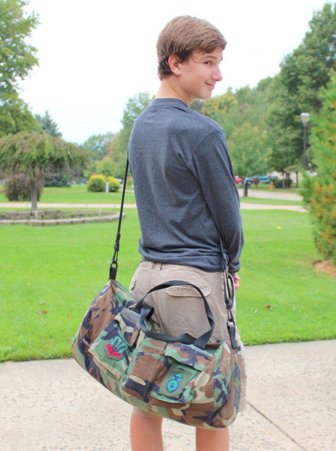 ACU Duffel duffle Bag Made From YOUR Upcycled Army Jacket - Etsy