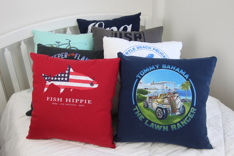 Custom Memory Pillow Made From T Shirt or Sweatshirt - Made to Order ...