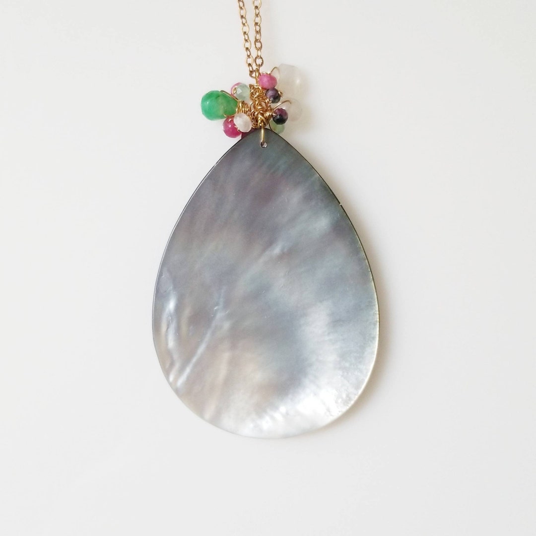 Oyster Shell Ruby Chrysoprase Moonstone Reversible Gemstone - Etsy