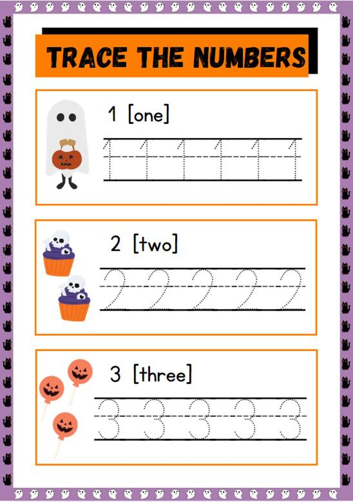 Tracing Worksheets Halloween Edition2 - Etsy