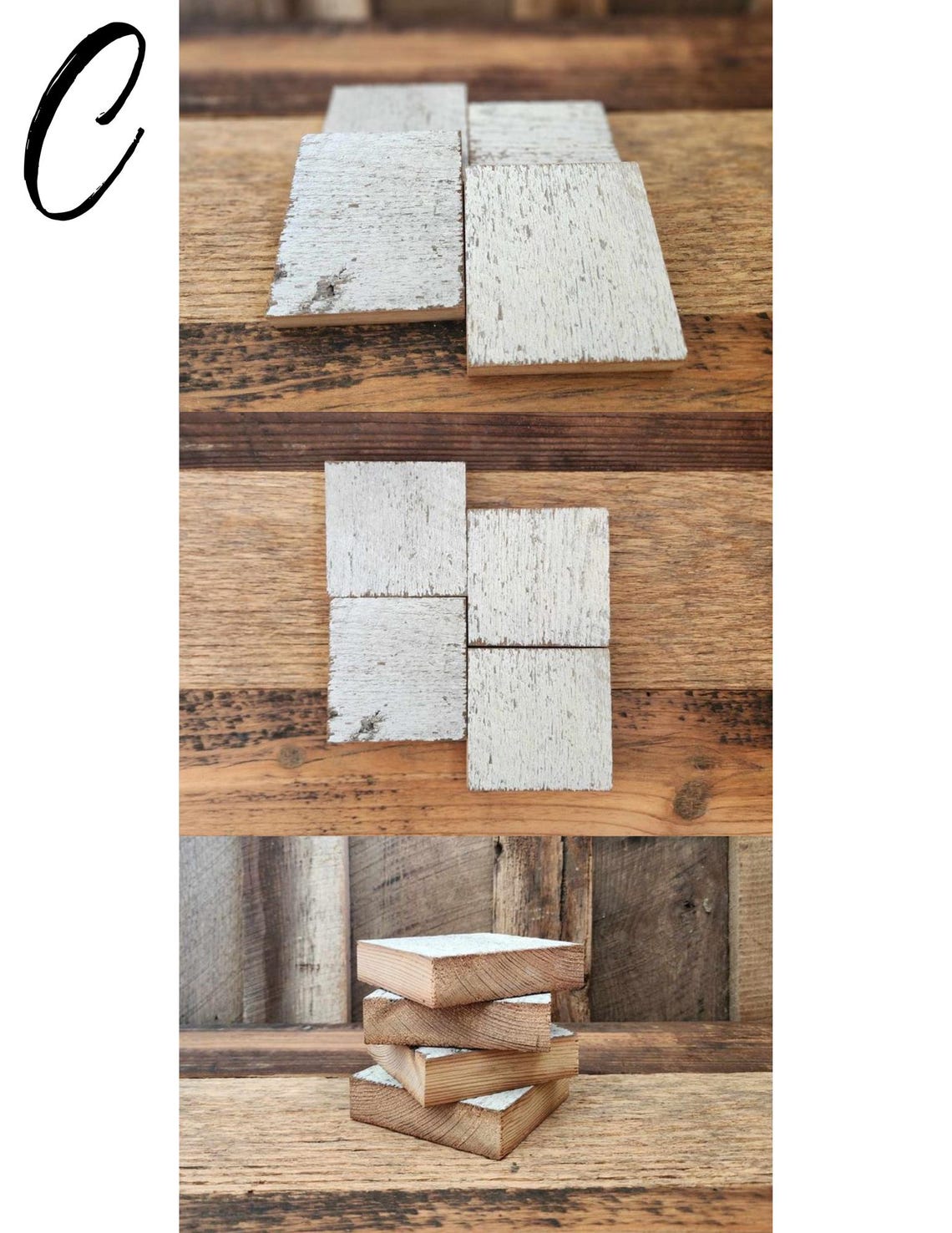 Reclaimed Wood Craft Tiles, Mixed Species, 4 Inch Square, DIY, Crafts ...