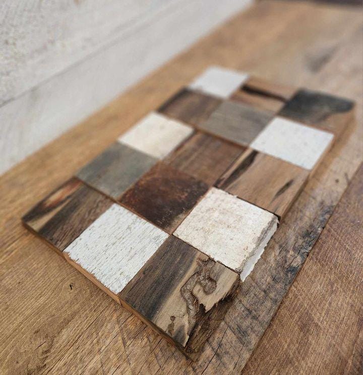 Reclaimed Wood Craft Tiles, Mixed Species, 4 Inch Square, DIY, Crafts ...