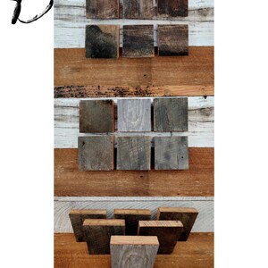 Reclaimed Wood Craft Tiles, Mixed Species, 4 Inch Square, DIY, Crafts ...