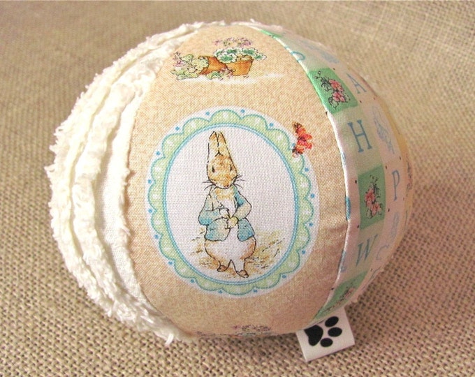 Peter Rabbit Soft Fabric Rattle Ball Yellow Beatrix Potter - Etsy