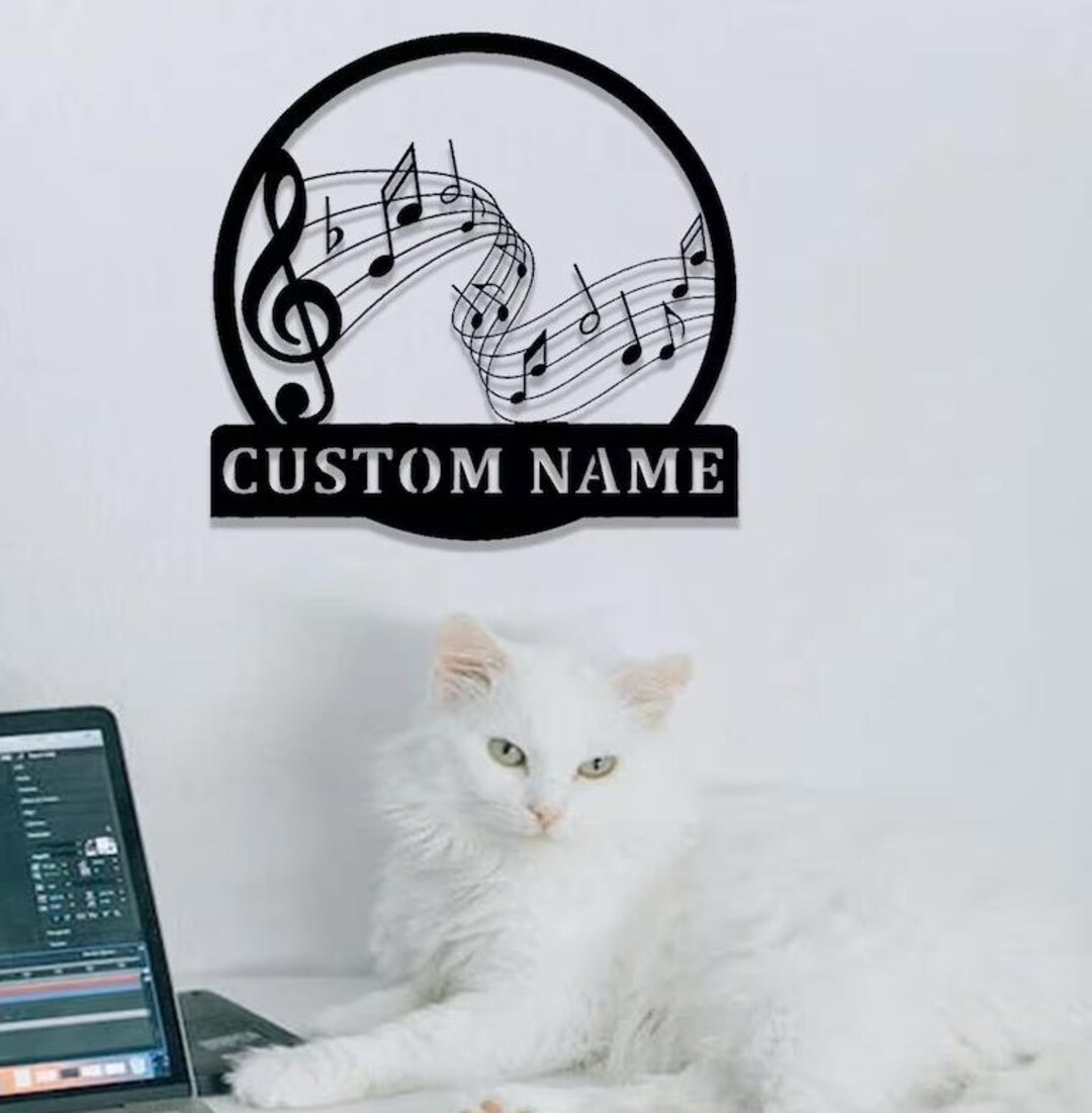 Custom Music Notes Metal Sign,musical Notes Wall Art,personalized Music ...