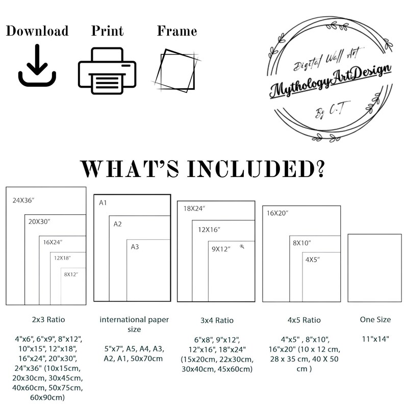Demeter Greek Goddess Wall Art | Printable Mythology Poster | Digital ...