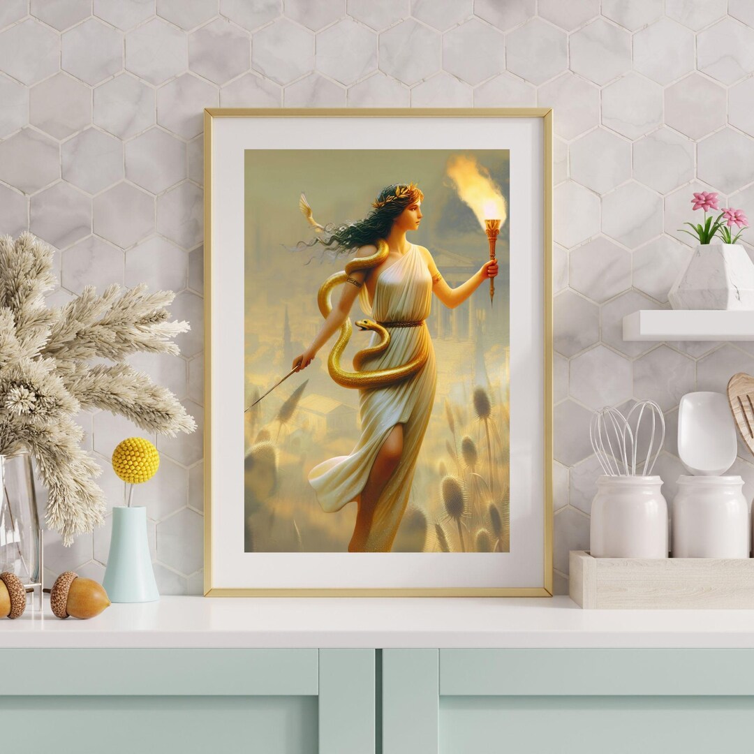 Demeter Greek Goddess Wall Art Printable Mythology Poster Digital ...