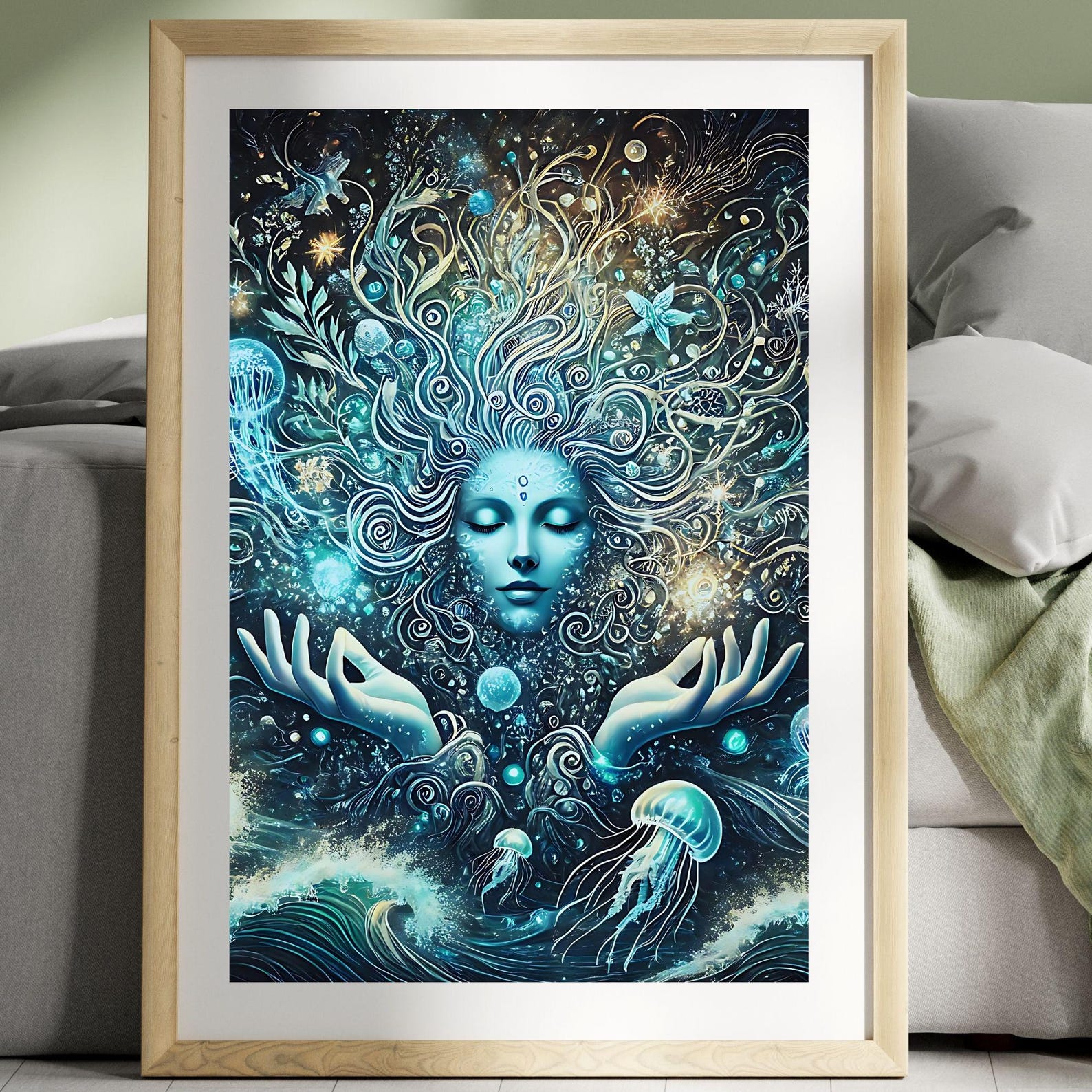 Sedna Sea Goddess Digital Art | Inuit Mythology Wall Print | Ocean ...