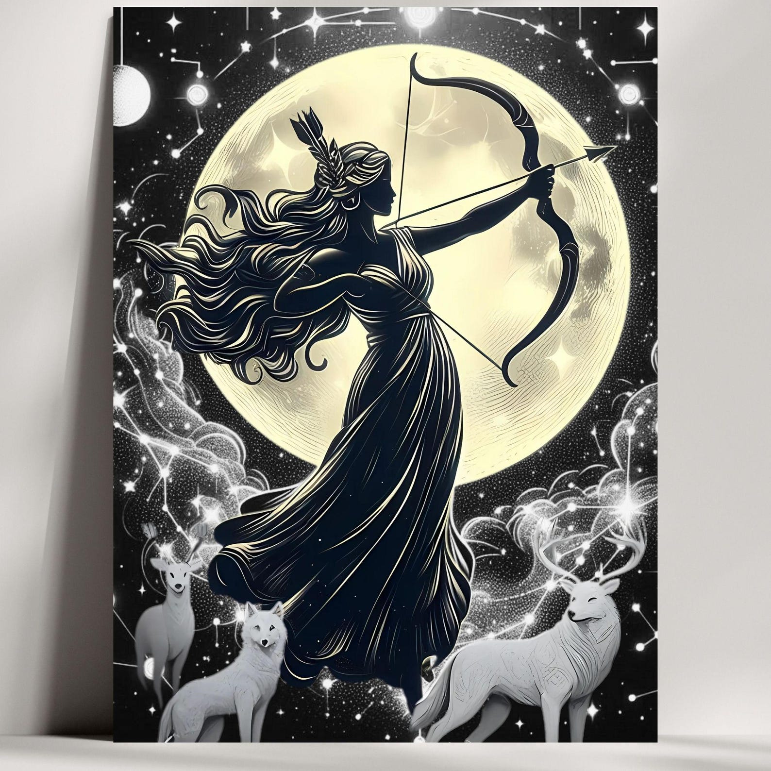 Artemis Digital Wall Art Greek Mythology Decor Ancient Greek