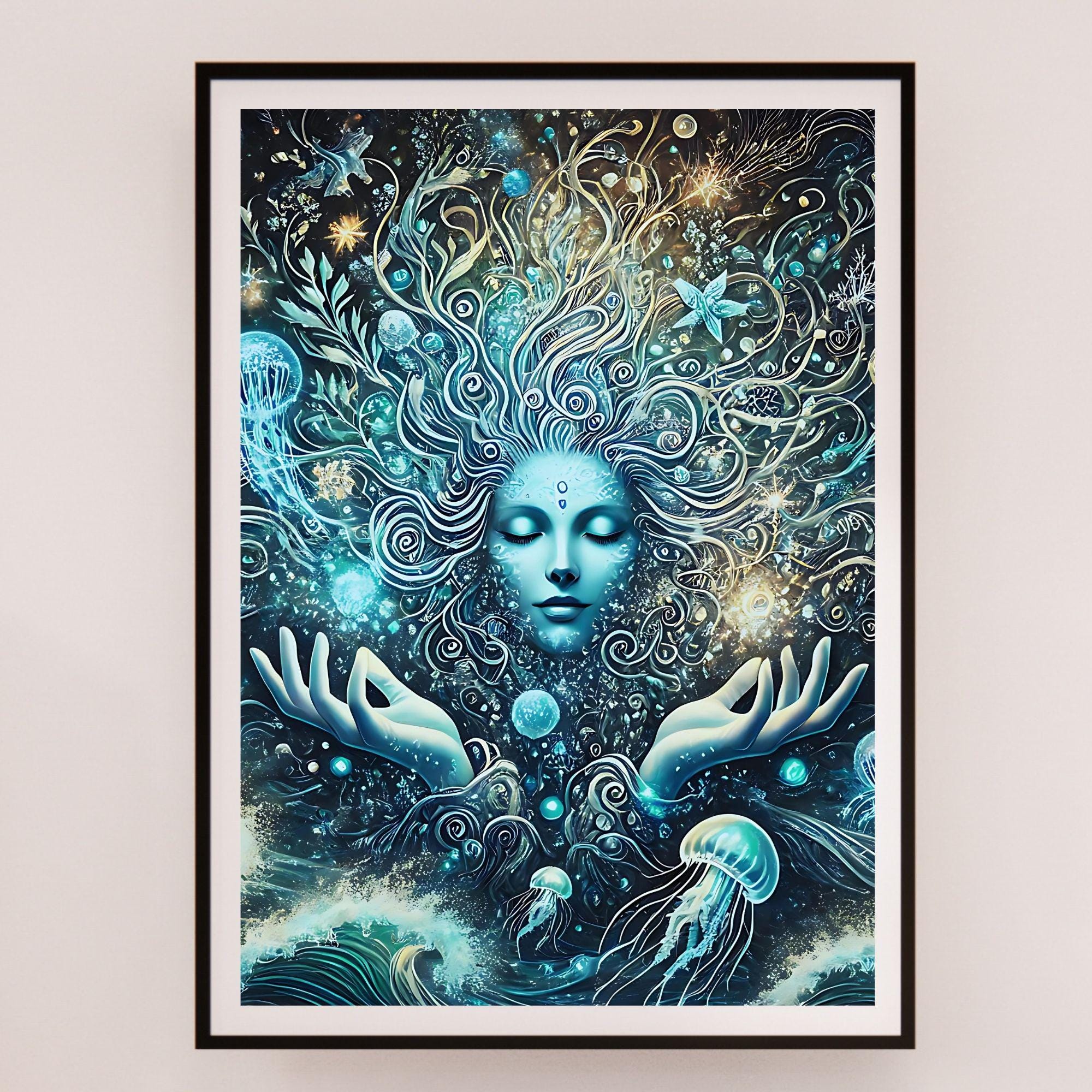 Sedna Sea Goddess Digital Art | Inuit Mythology Wall Print | Ocean ...