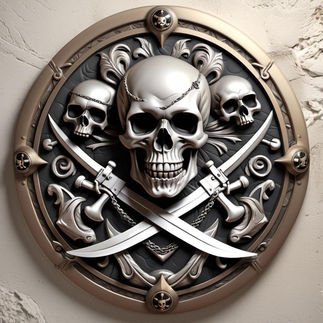 Pirate Coin 3D Depth Map, Samurai Coin 3D Depth Map, Skull Coin 3D ...