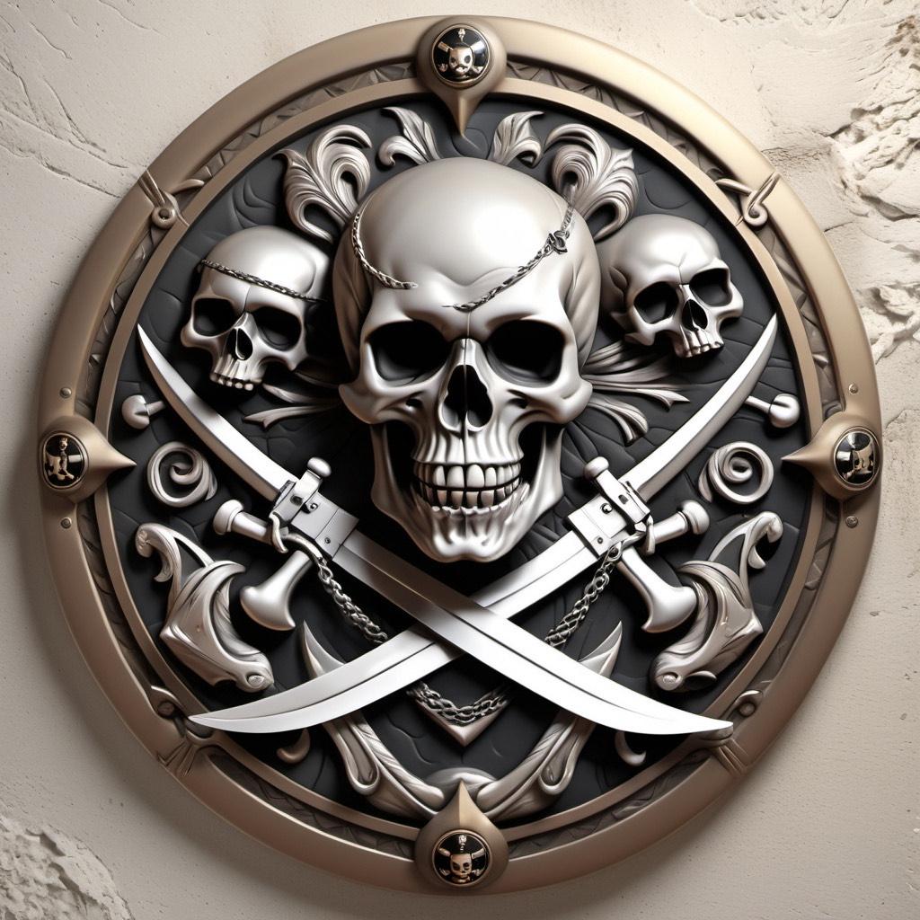 Pirate Coin 3D Depth Map, Samurai Coin 3D Depth Map, Skull Coin 3D ...
