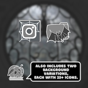 Gothic Icons Pack (ios/android) - Etsy