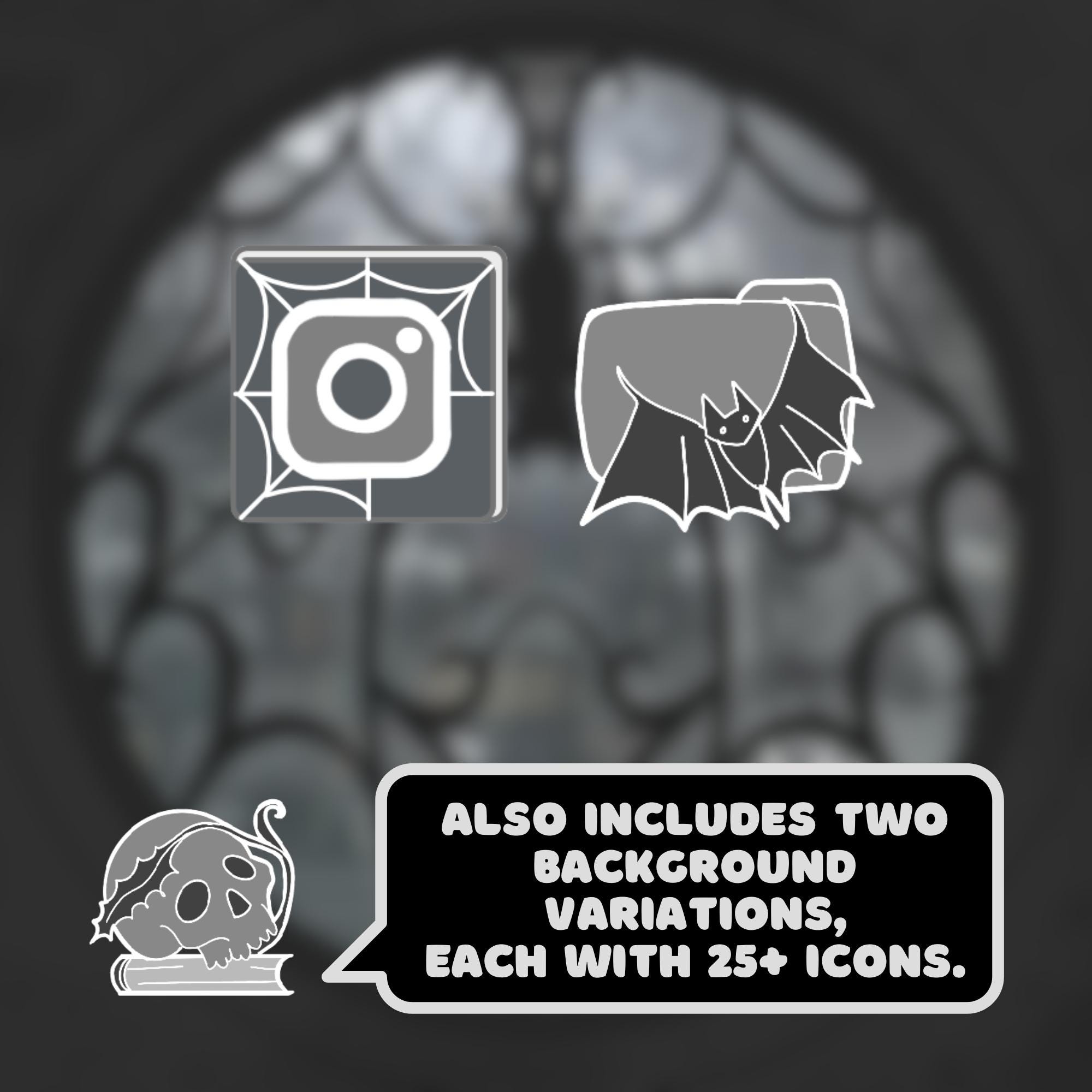 Gothic Icons Pack (ios/android) - Etsy