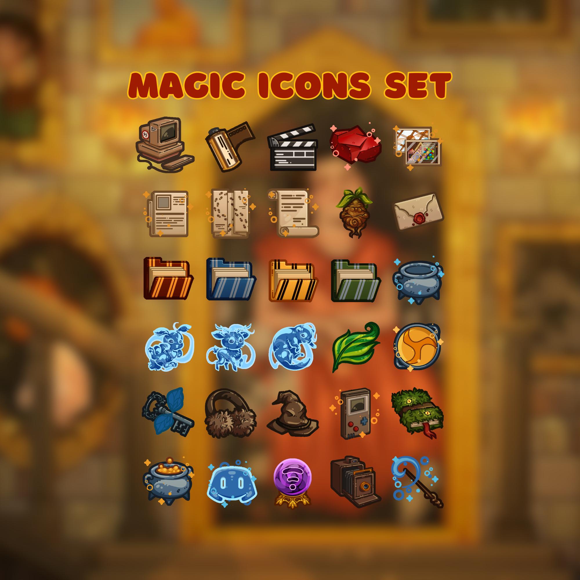 Magical Wizarding Icons Pack (ios/android) - Etsy
