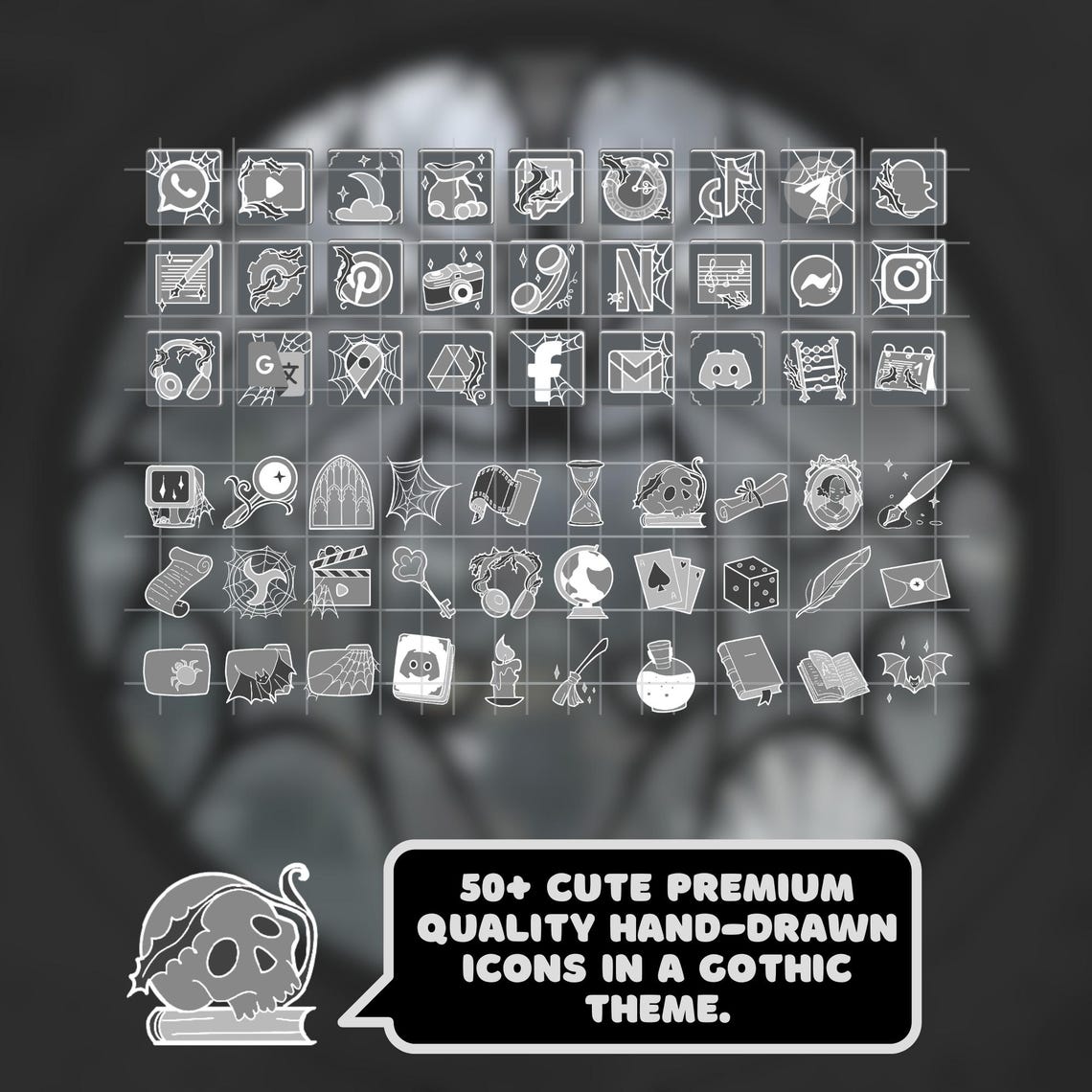 Gothic Icons Pack (ios/android) - Etsy