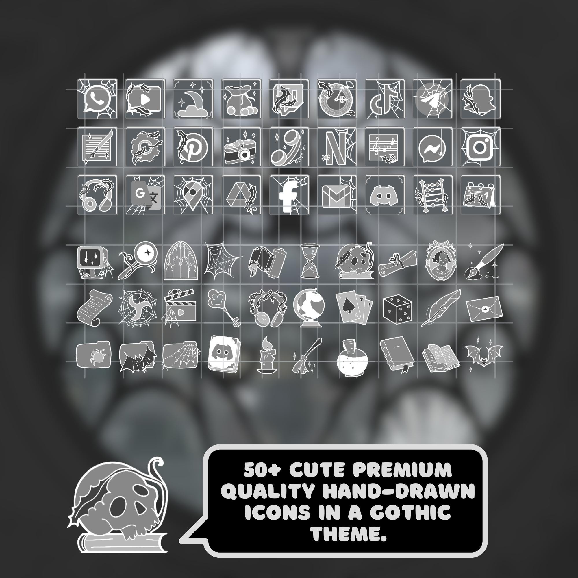 Gothic Icons Pack (ios/android) - Etsy