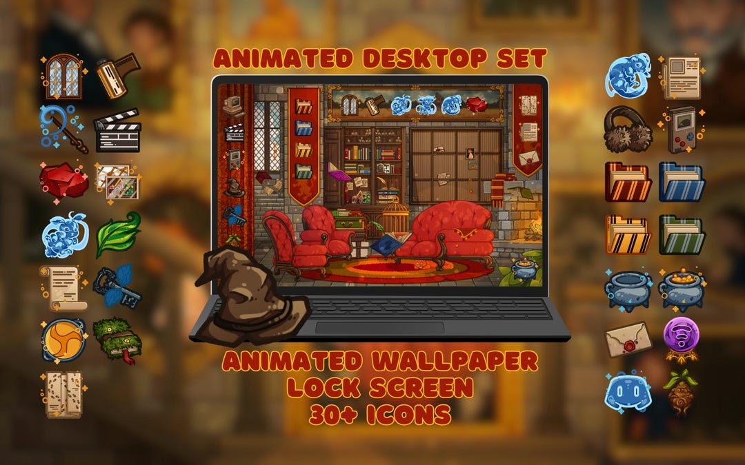 Desktop Wallpaper Magical Wizarding Theme Set: Animated Wallpapers ...
