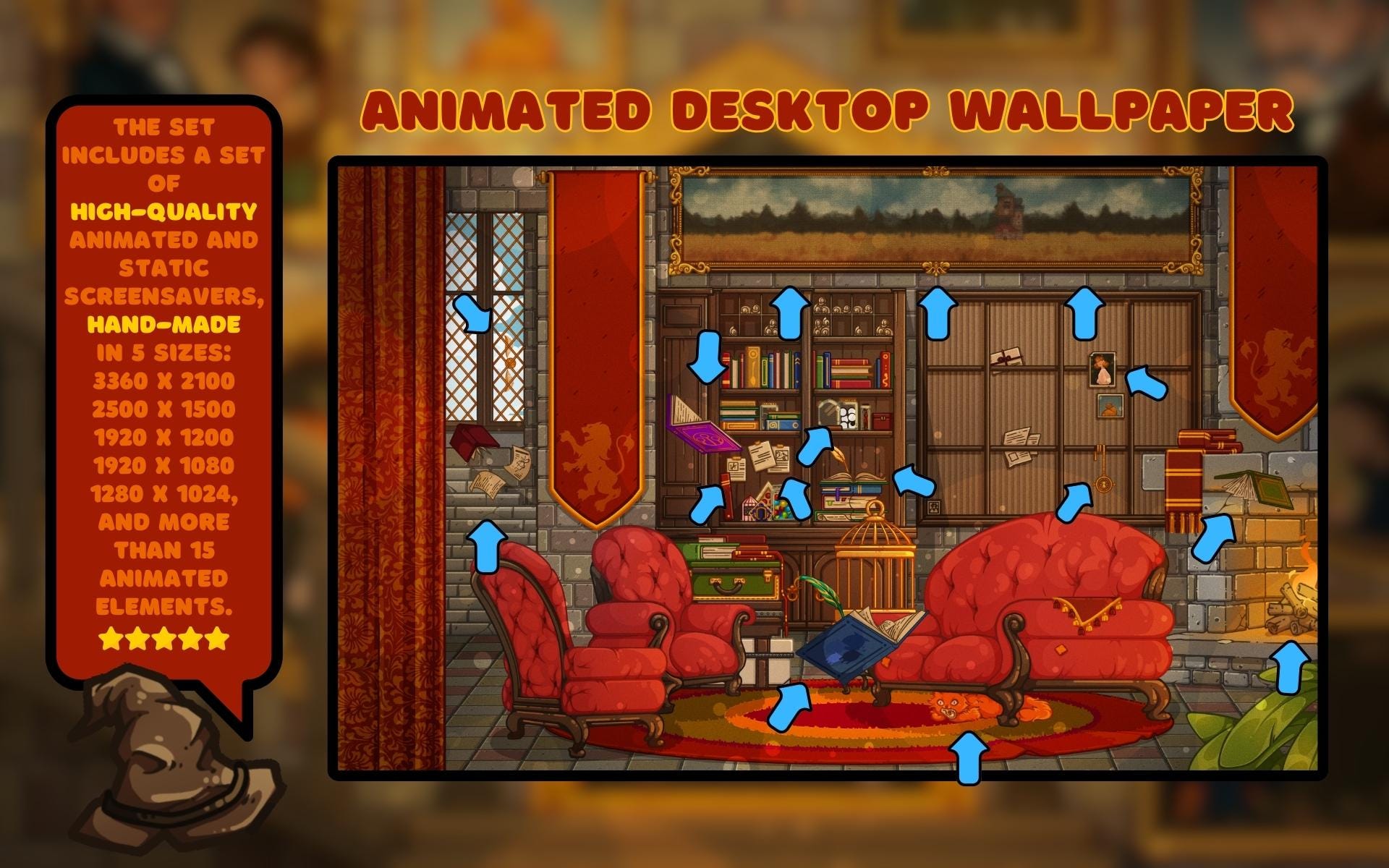 Desktop Wallpaper Magical Wizarding Theme Set: Animated Wallpapers ...