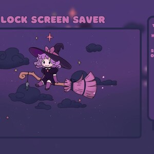 Desktop Wallpaper Cozy Witch Set: Animated Wallpapers + Lock Screens ...