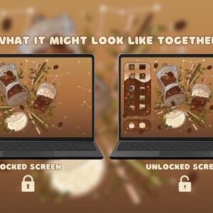 Coffee Desktop Wallpaper Organizer: Animated Icons (digital Download ...
